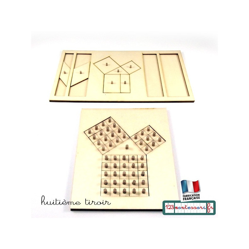 Puzzles Montessori pour le théorême de Pythagore