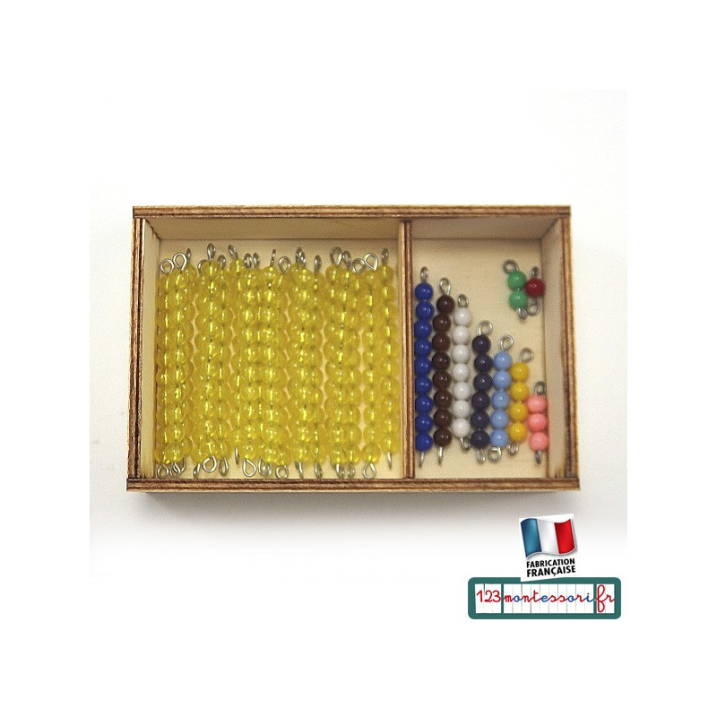 Perles et boites tables de Seguin Montessori